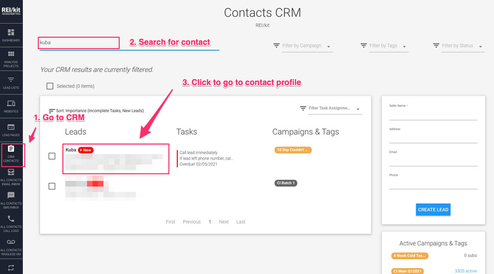 How to Add CRM Contacts to a Campaign Sequence - REIkit.com